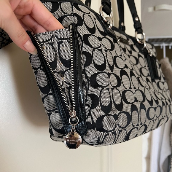 Coach | Bags | Vintage Coach Purse Black And Gray | Poshmark